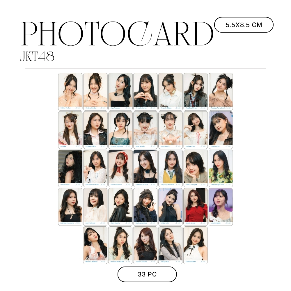 Jual PHOTOCARD JKT48 26TH SINGLE MNG (HARGA 33 PCS + LAMINASI 2 SISI ...