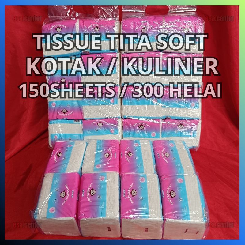 Jual TITA KOTAK TISSUE TITA SOFT KOTAK KULINER Pop Up 150sheets 2ply ...