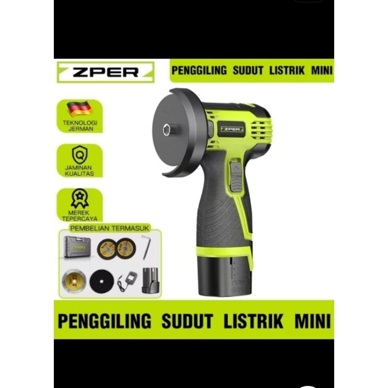 Jual ZPER Mini Cordless Angle Grinder Mesin Gerinda Tangan Alat ...