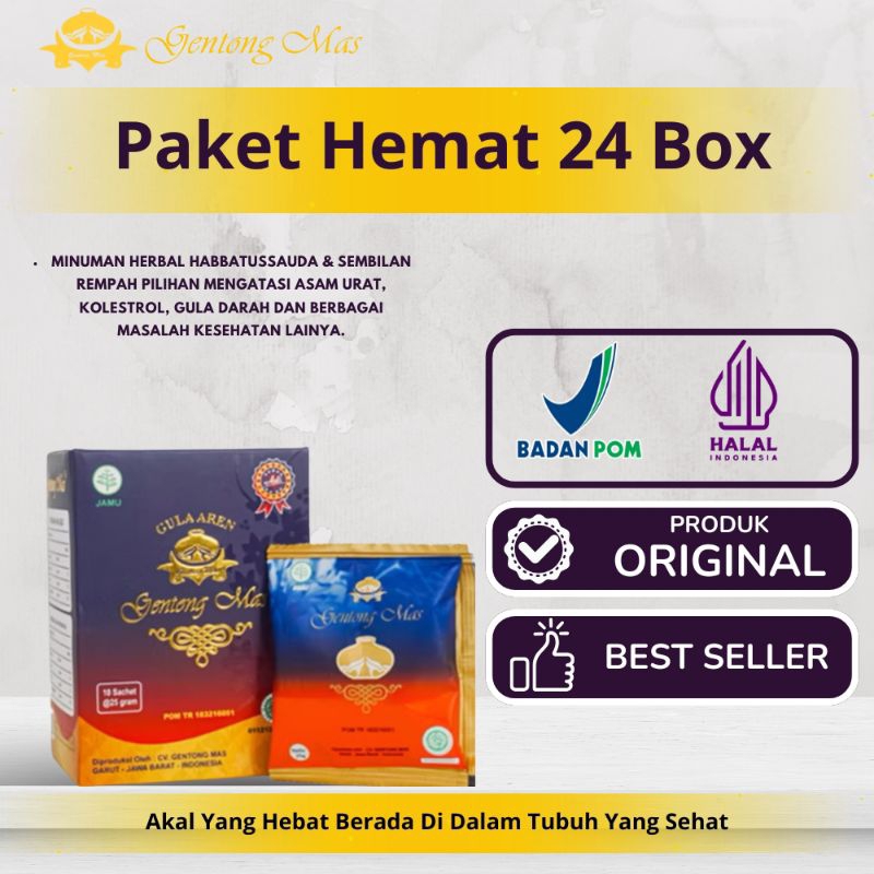 Jual Gentong Mas - Paket Hemat 24 Box - Minuman Herbal Gula Aren Instan ...