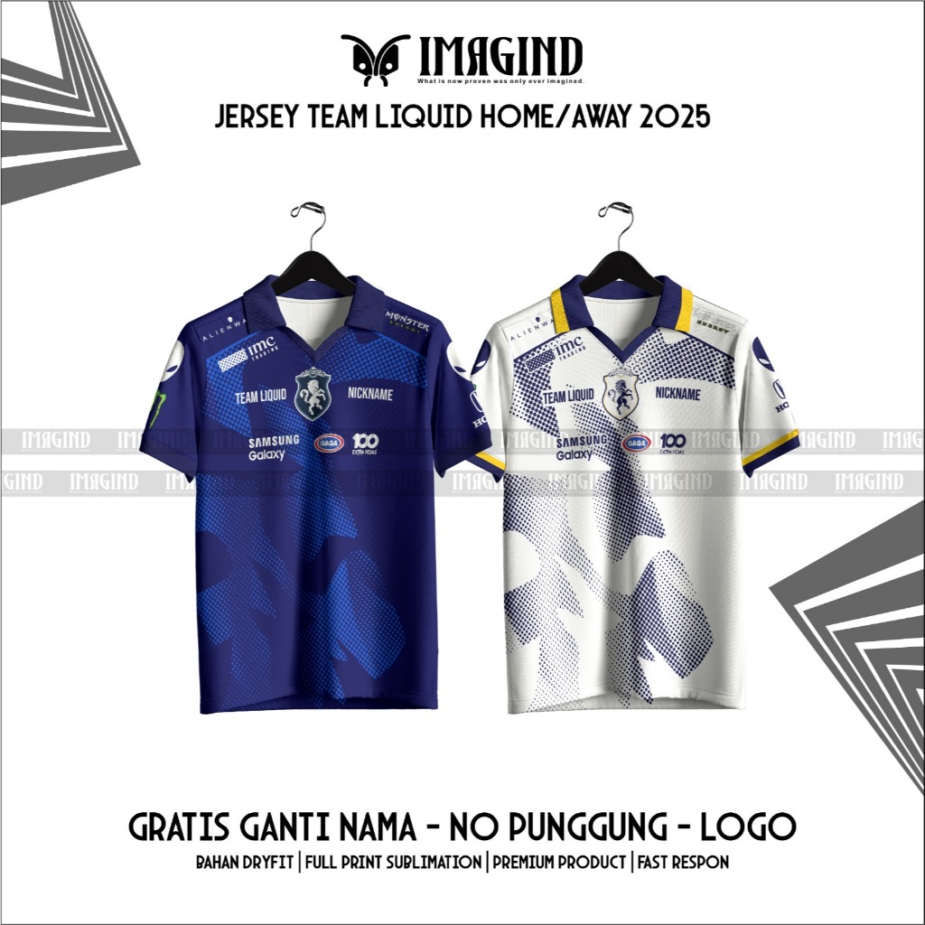 Jual JERSEY TIM LIQUID 2025 NEW GRATIS NAMA & LOGO | Shopee Indonesia