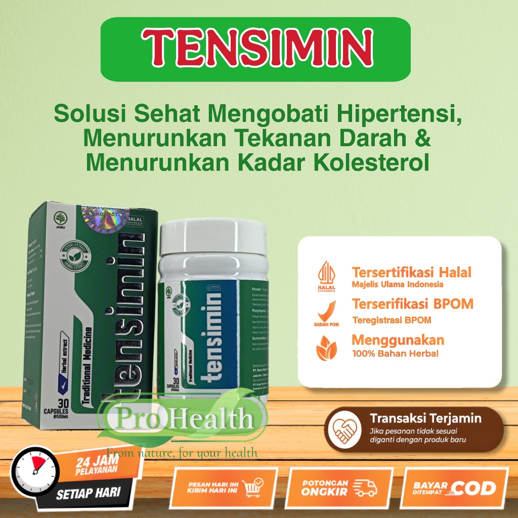 Jual Tensimin 100% Asli Original Herbal Obat Hipertensi Darah Tinggi ...