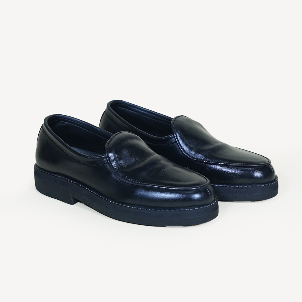 Jual Floody Blue | Sepatu Kulit Pria | Alpha Black Loafers | Shopee ...
