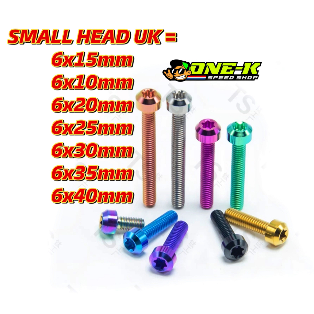 Jual BAUT PROBOLT TITANIUM SMALL HEAD M6 DRAT 10 6x15 6x20 6x10 6x25 6x35 6x40 | Shopee Indonesia