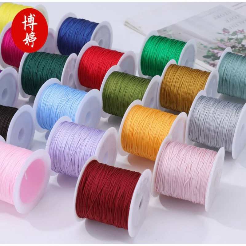 Jual Tali giok china 50 meter tali simpul gelang dan kalung benang kur ...