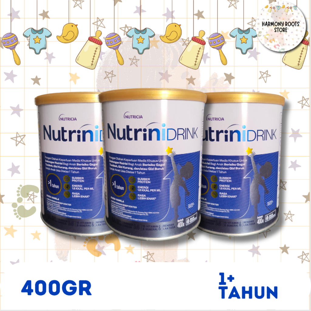 Jual NUTRINIDRINK POWDER VANILLA 400gr/800gr 1+ TAHUN (susu pertumbuhan ...
