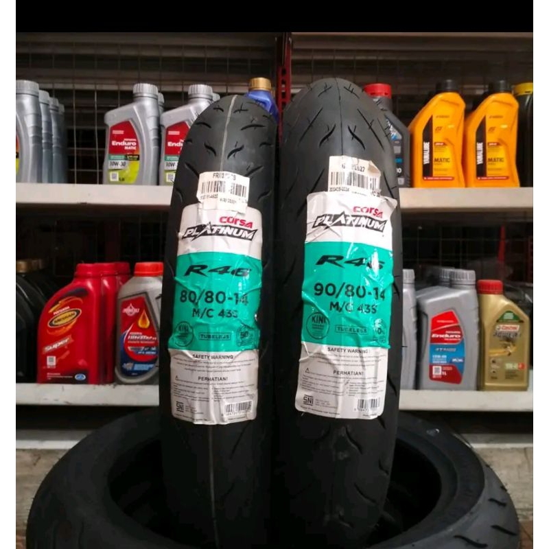 Jual ( PAKET 2 BAN R46 ) Corsa Platinum 80/80-14 dan 90/80-14 Ban Motor ...