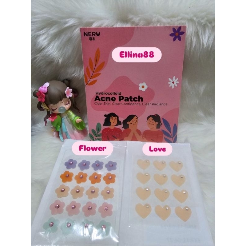 Jual Neru flower acne patch hydrocolloid pearl premium isi 20 patch ...