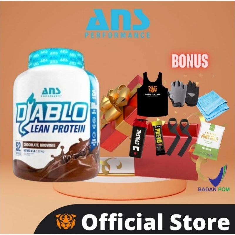 Jual ANS DIABLO PROTEIN 4 LBS LB WHEY PROTEIN THERMOGENIC FAT LOSE BURN ...