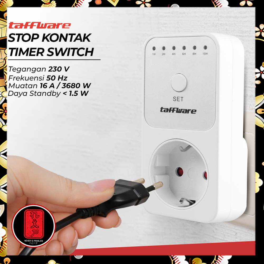 Jual Taffware Stop Kontak Programmable Timer Switch 6 Program 230V/16A - W03 - White | Shopee ...