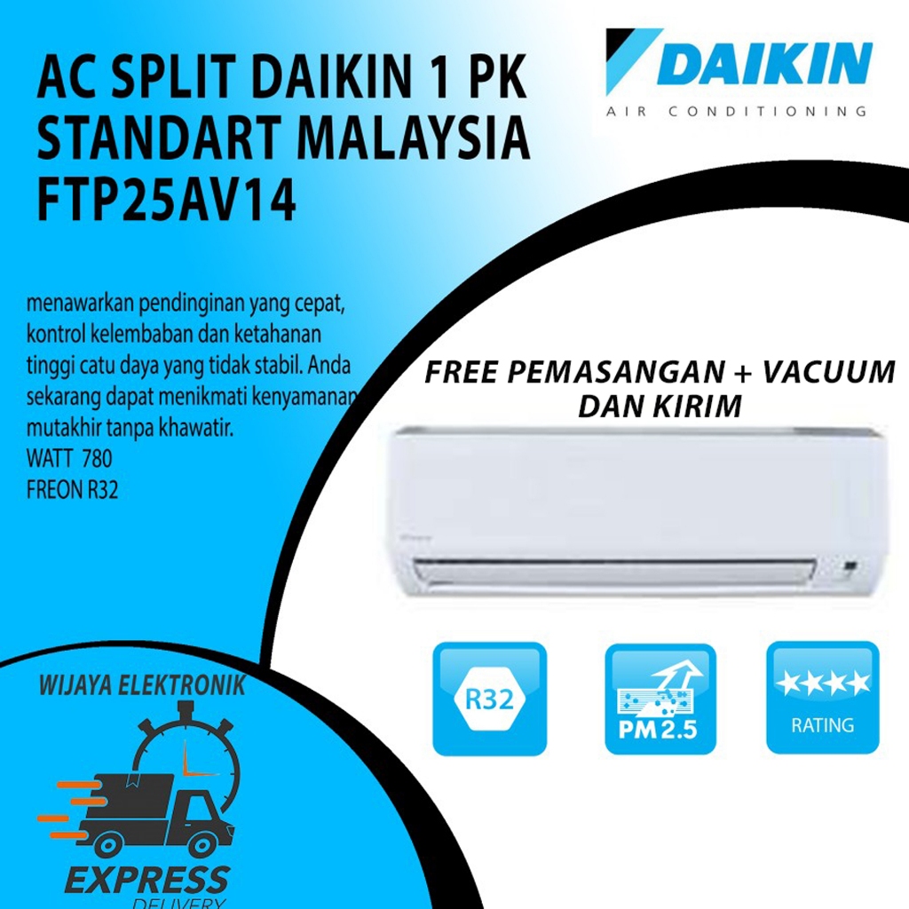 Jual AC Daikin FTP25AV14 + PASANG DAN ANTAR / AC Split DAIKIN 1 PK FTP25AV | Shopee Indonesia