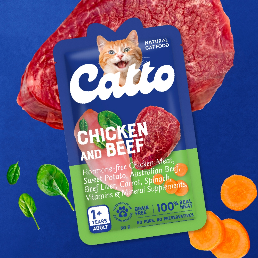 Jual Catto Cat Food Chicken and Beef (Adult) | Shopee Indonesia