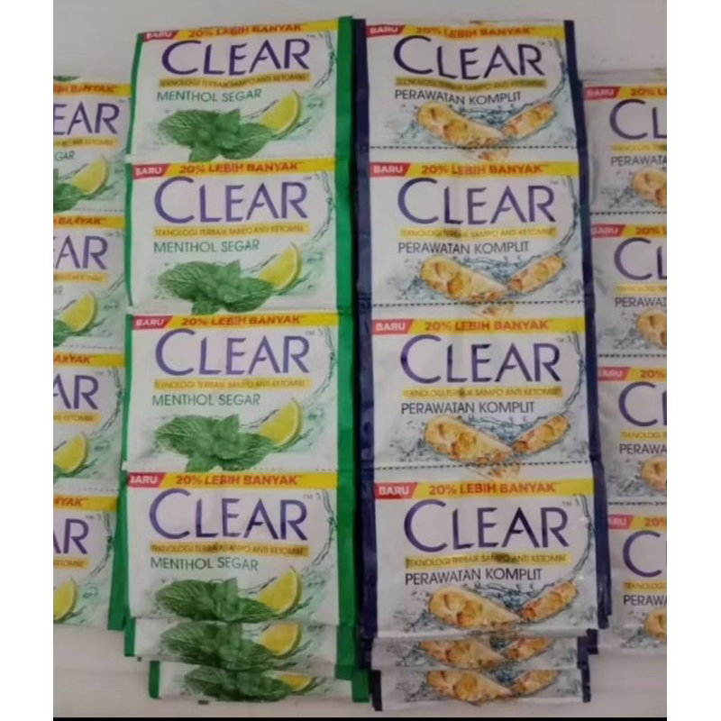 Jual Clear Shampoo Sachet @10ml RENCENG (isi 12sachet) | Shopee Indonesia