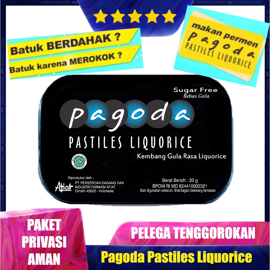 Jual Permen Pagoda Pastiles Liquorice 20gram - Permen Hisap Pelega ...