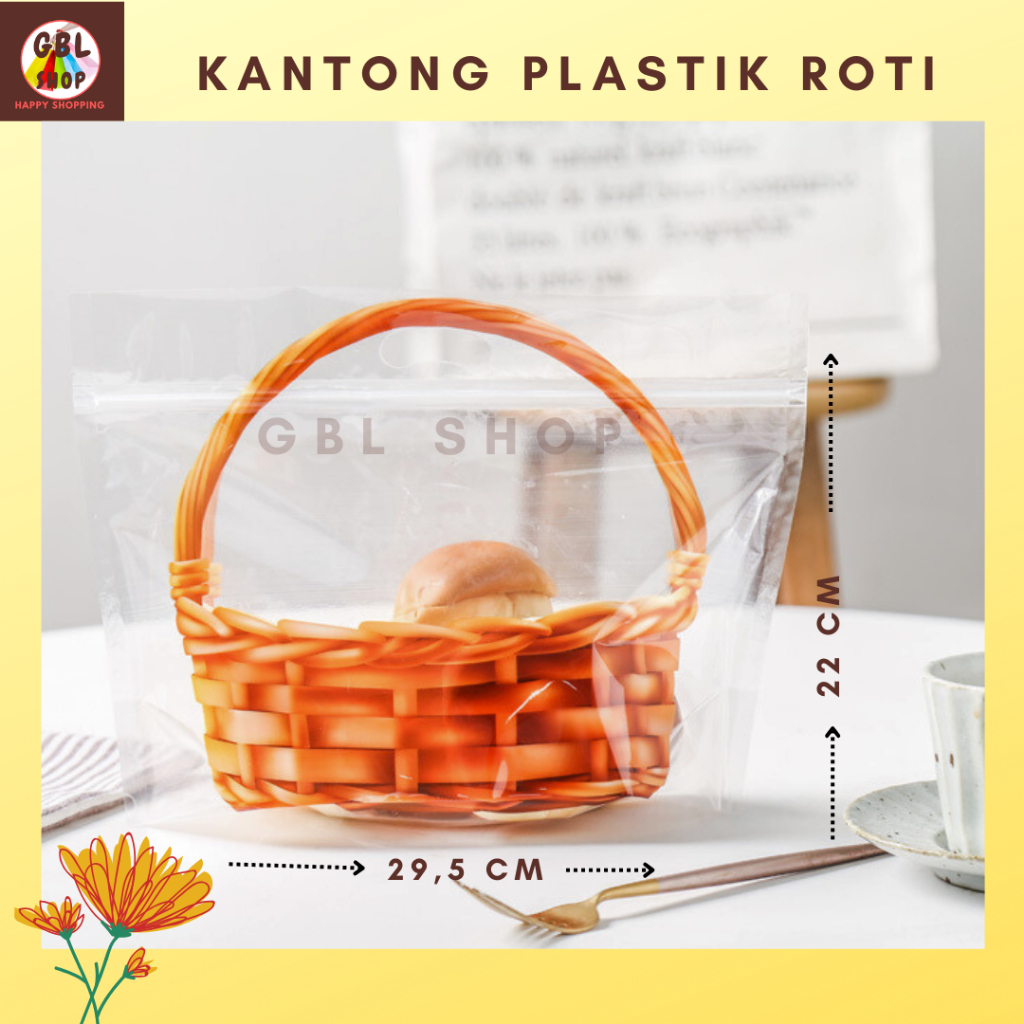 Jual Kantong Plastik Roti 29,5x22 Bread Toast Zipper Bag (isi 20pcs ...