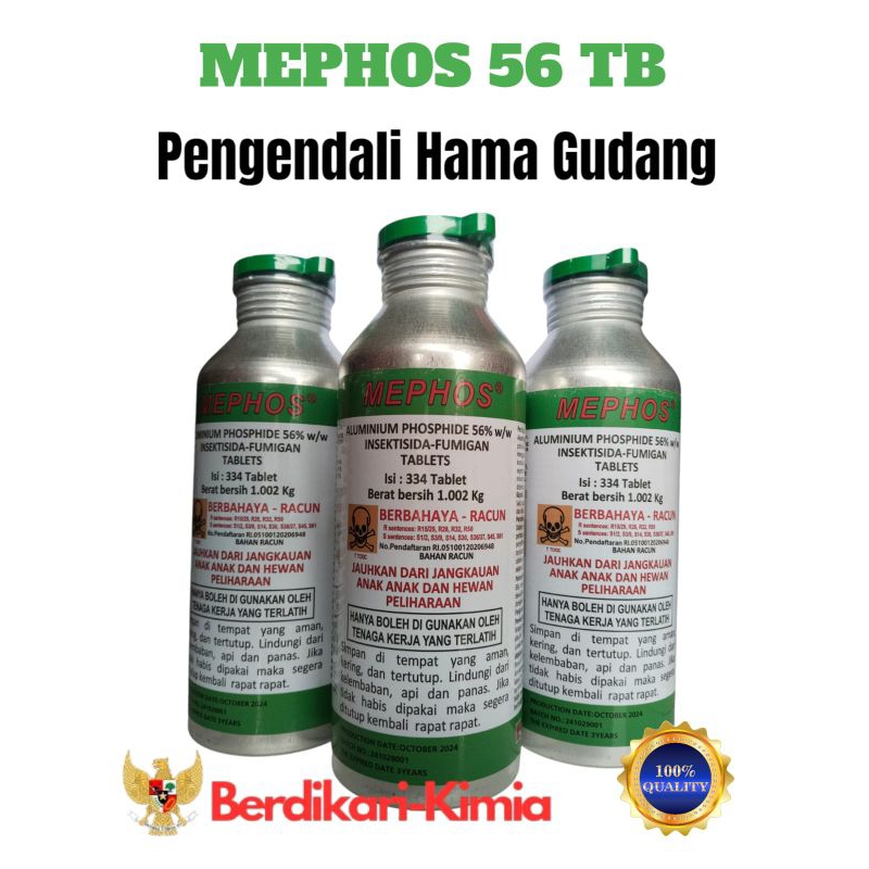Jual MEPHOS 56 TB / FUMIGASI / pestisida untuk hama gudang jagung beras ...