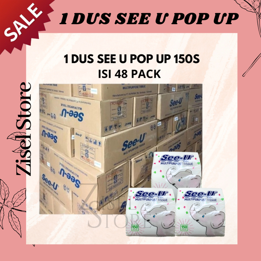 Jual 1 DUS SEE U POP UP GAJAH 1 KARTON TISSUE SEE-U POP UP ISI 48PCS | Shopee Indonesia