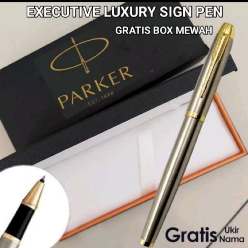 Jual Pulpen Mewah Roller Ball Sign Pen TTD Parker Gratis Grafir Nama ...