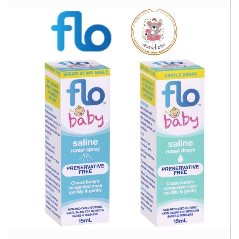 Jual FLO Baby Saline Nasal Spray / Drops 15ml | Shopee Indonesia