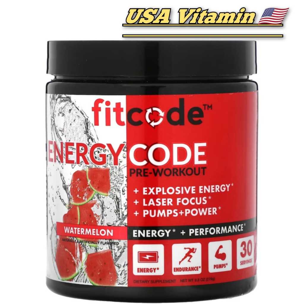 Jual fitcode Energy Code Pre-Workout Watermelon 9.8 oz (279 g) | Shopee Indonesia