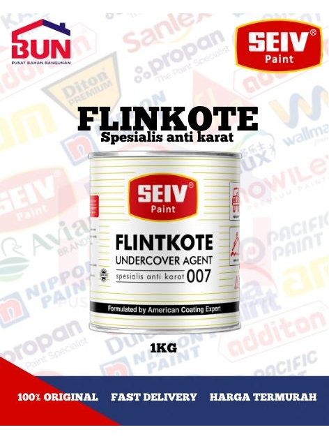 Jual ANTI KARAT! Plingkut Seng Mesin Baja Cat Besi Flintkote Seiv 1 Kg ...