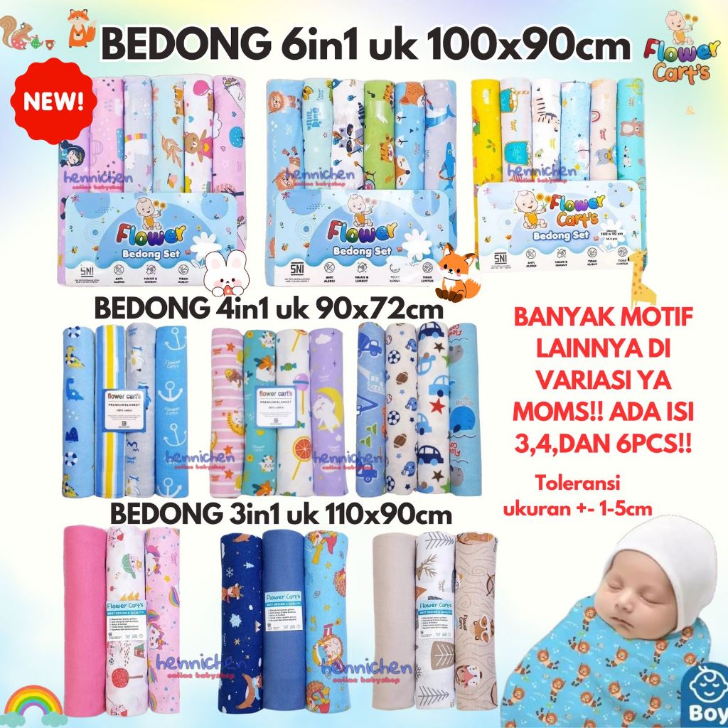 Jual PILIH MOTIF 4 Pcs bedong 4in1 Besar / bedong 3in1 / bedong 6in1 ...