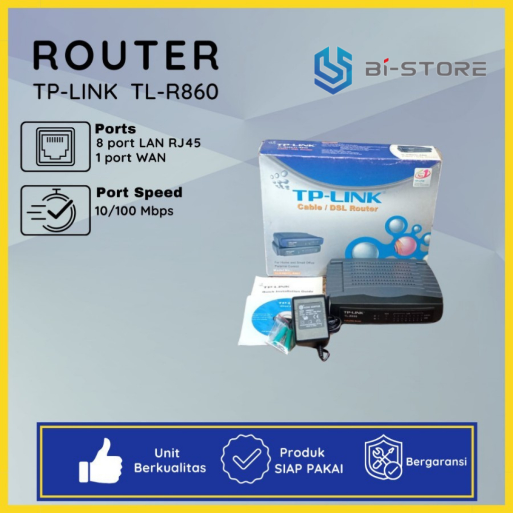 Jual Modem Switch Hub Router Tp-Link TL-R860 Unit Baru Stok Lama Siap ...