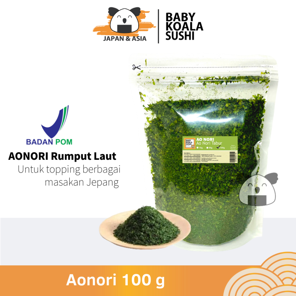 Jual AONORI Bubuk Nori 100 g │Ao Nori Powder Import Taburan Takoyaki ...