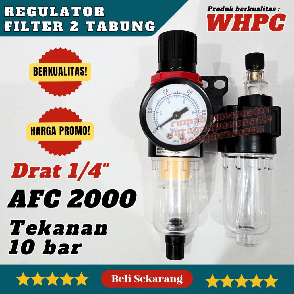 Jual AFC 2000-02 REGULATOR PENGATUR TEKANAN ANGIN REGULATOR PNEUMATIC 2 ...