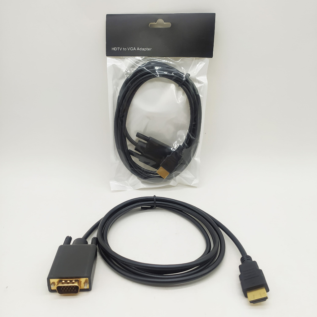 Jual Kabel HDMI to VGA 1,8M Hitam | Shopee Indonesia