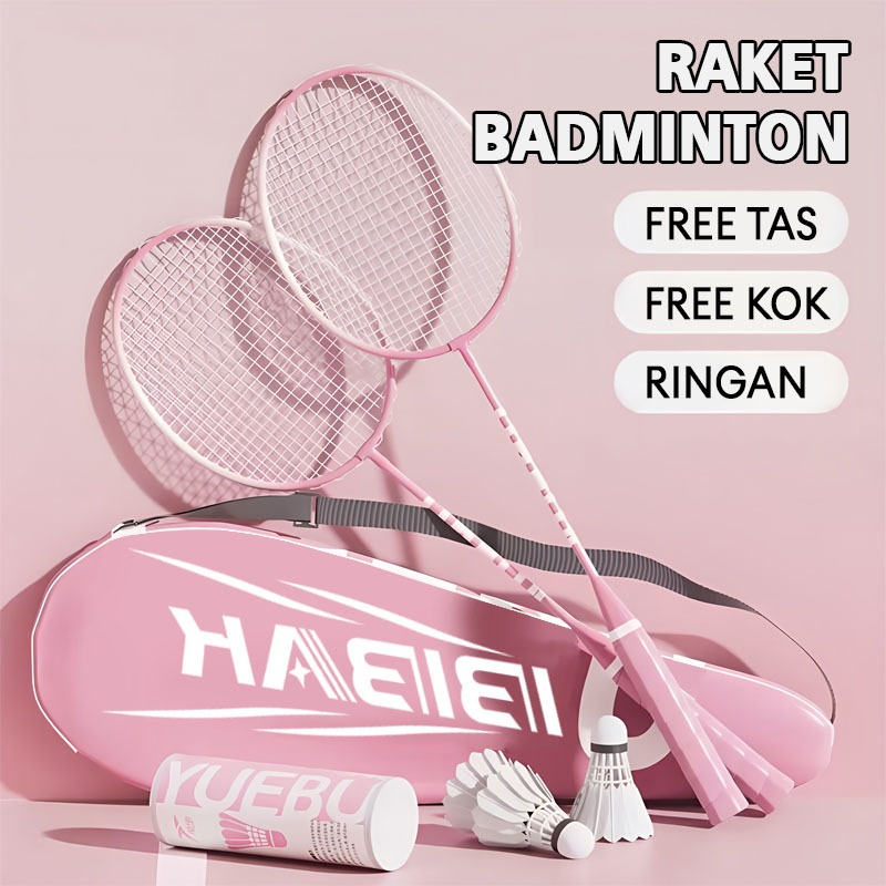 Jual RAKET BULU TANGKIS/ RAKET BADMINTON ISI 2 GRATIS BAG/KOK ...