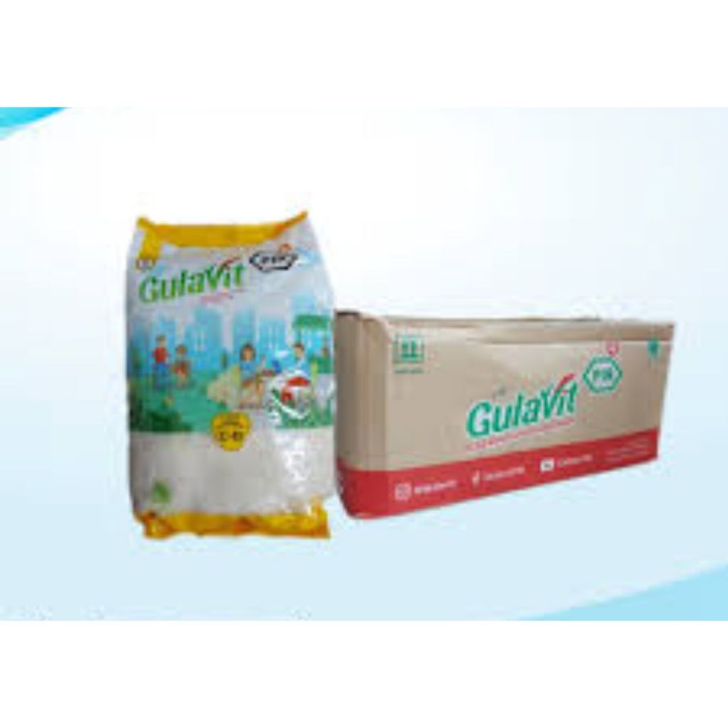 Jual GULAVIT Gula Pasir Kemasan 1kg Kuning (pcs ) | Shopee Indonesia