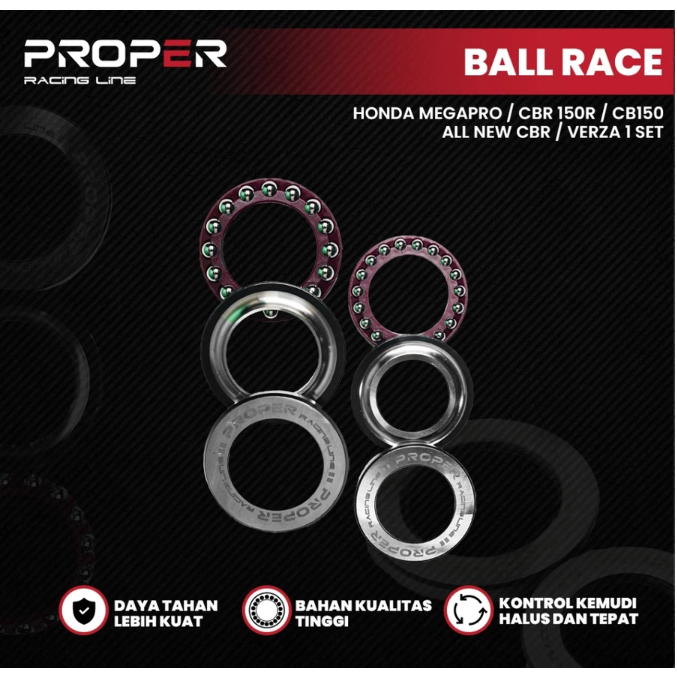 Jual PROPER RACING LINE BALL RACE KOMSTIR VERZA MEGAPRO CB 150R CBR ...