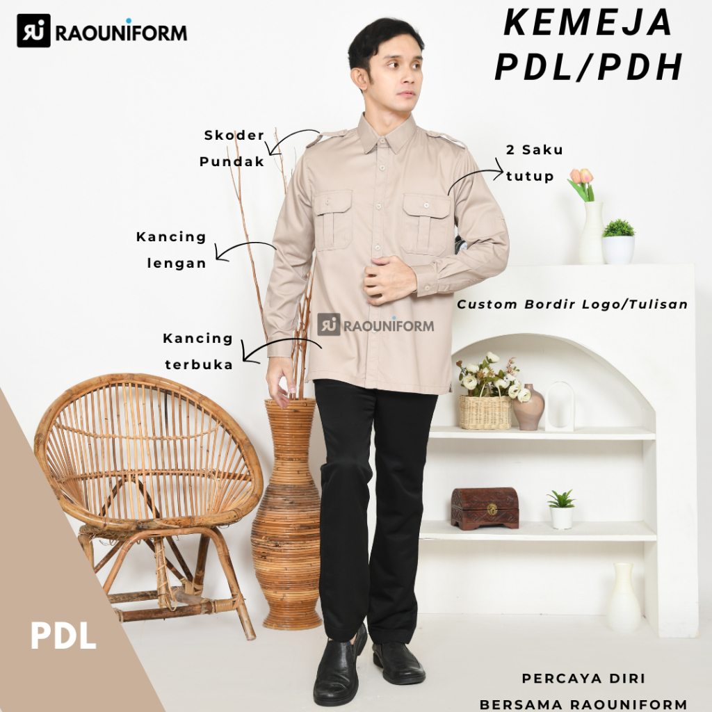 Jual Baju Seragam PDL Pria dan Wanita/Seragam Kerja Kantoran/Baju PDL ...