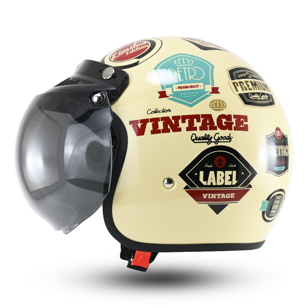 Jual R-six Helm Bogo Dewasa Kekinian Motif Vintage | Shopee Indonesia