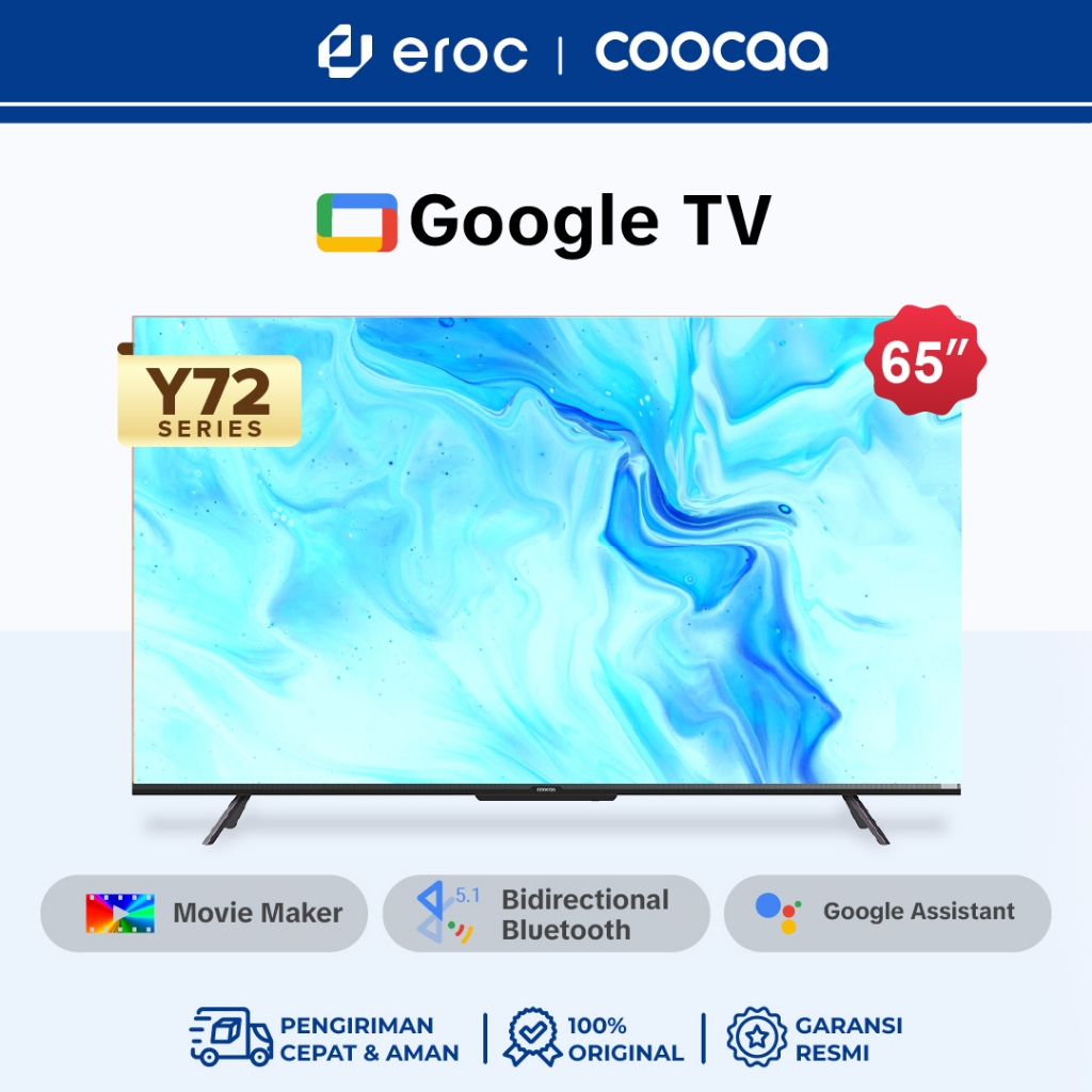 Jual COOCAA Google TV 65 Inch Smart LED TV - Netflix & Youtube - Dolby ...