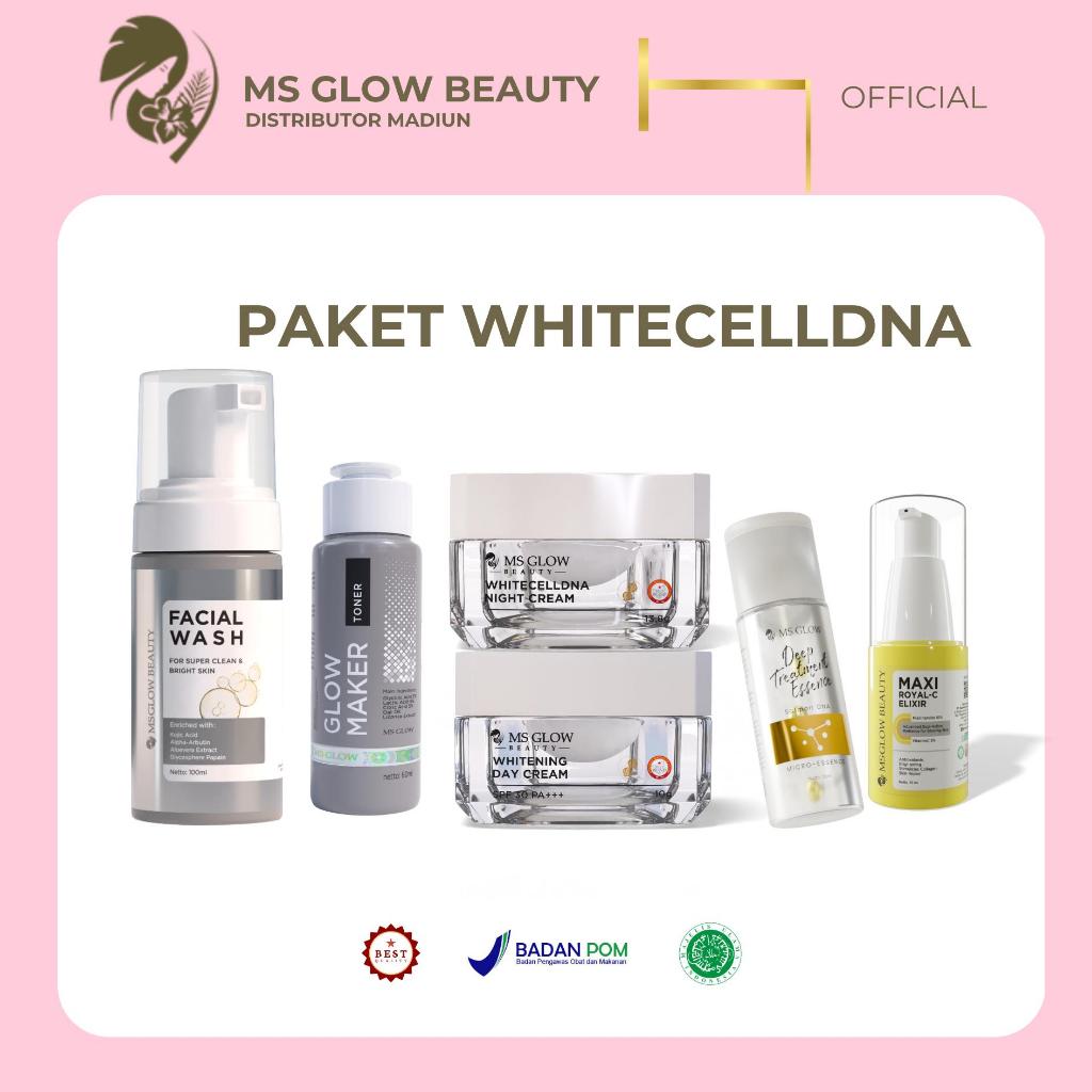Jual PAKET WAJAH LENGKAP MS GLOW WHITE CELL DNA SERIES ORIGINAL ...