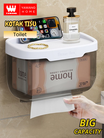 Jual YAWANG Home Tempat Tissue Toilet Tempel Dinding Kotak Tissu Toilet ...