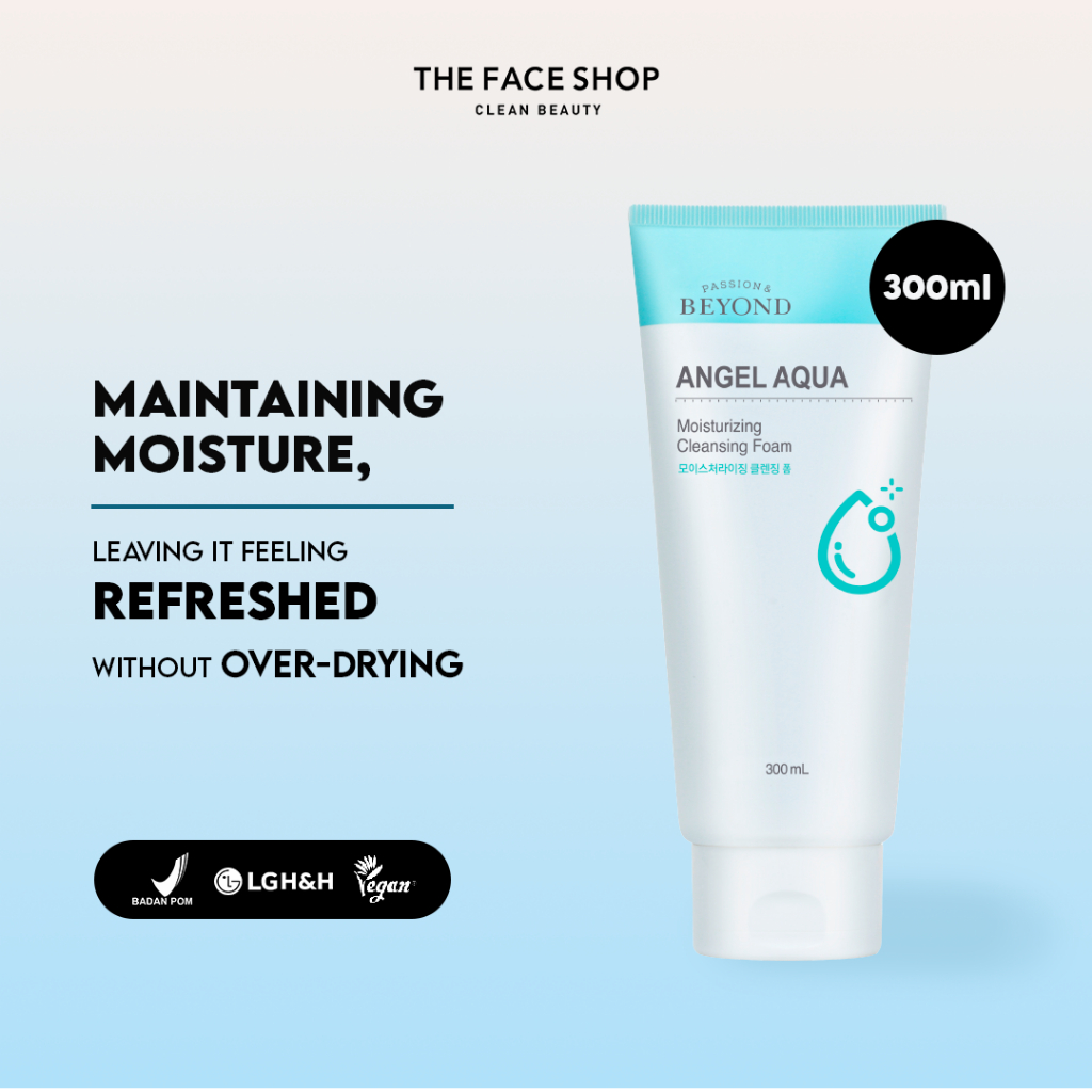 Jual THEFACESHOP [Passion & Beyond] Angel Aqua Moisturizing Cleansing Foam (300ml) | Shopee ...