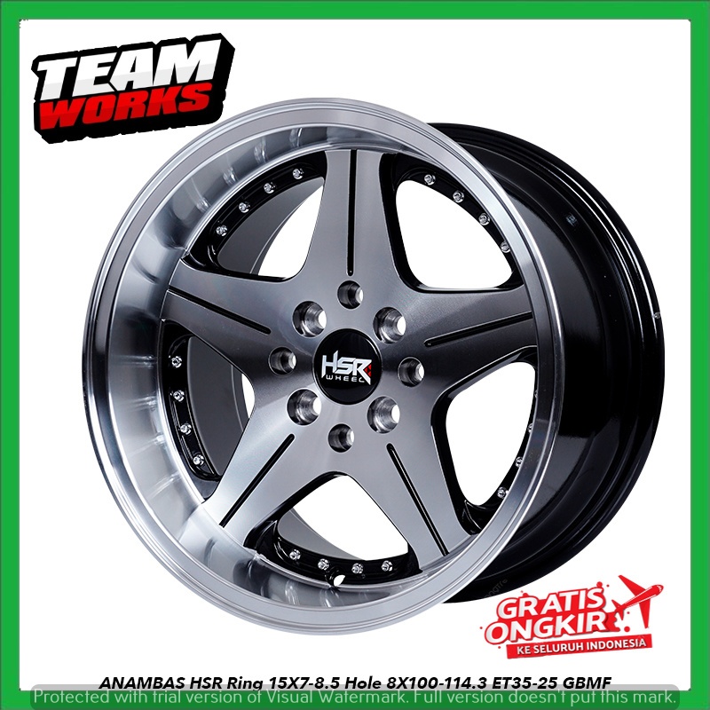 Jual VELG RACING CELONG RING 15 HSR ANAMBAS BLACK CHROME MOBIL BRIO MOBILIO JAZZ LANCER R15 ...