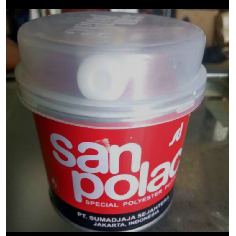 Jual Dempul San Polac Plastik 250 Gram Sanpolac Polyester Putty Mobil ...