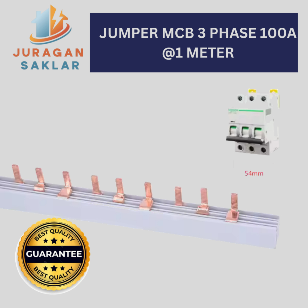 Jual SISIR MCB 3 PHASE 100A JUMPER COMB BUSBAR 3 POLE @ 1 METER ...