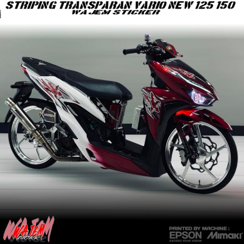 Jual STRIPING TRANSPARAN VARIO 125 150 NEW 2018 CLICK 125i 150i CUSTOM ...