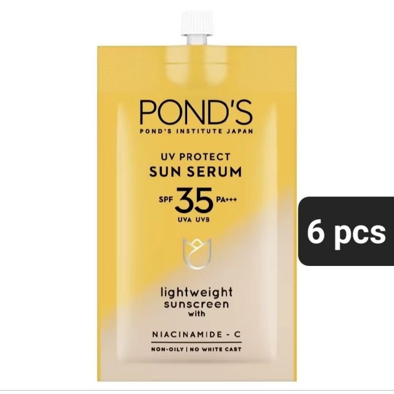 Jual Pond's UV Protect Sun Serum SPF 35 PA+++ Sachet 7.5 Gram (Isi 6 ...
