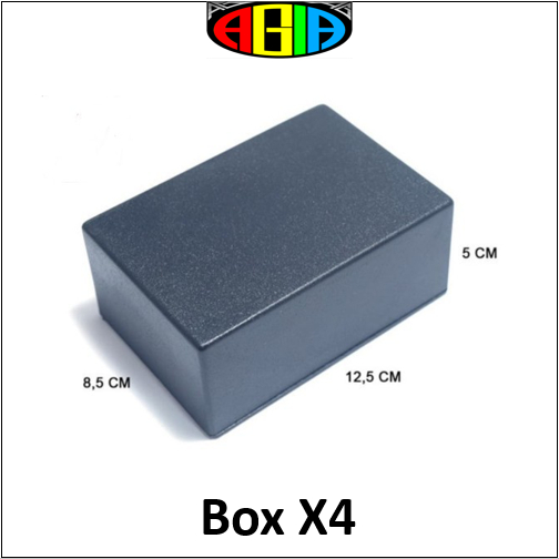 Jual Box X4 plastik kotak hitam elektronik ukuran 12,5 X 8,5 X 5 cm ...