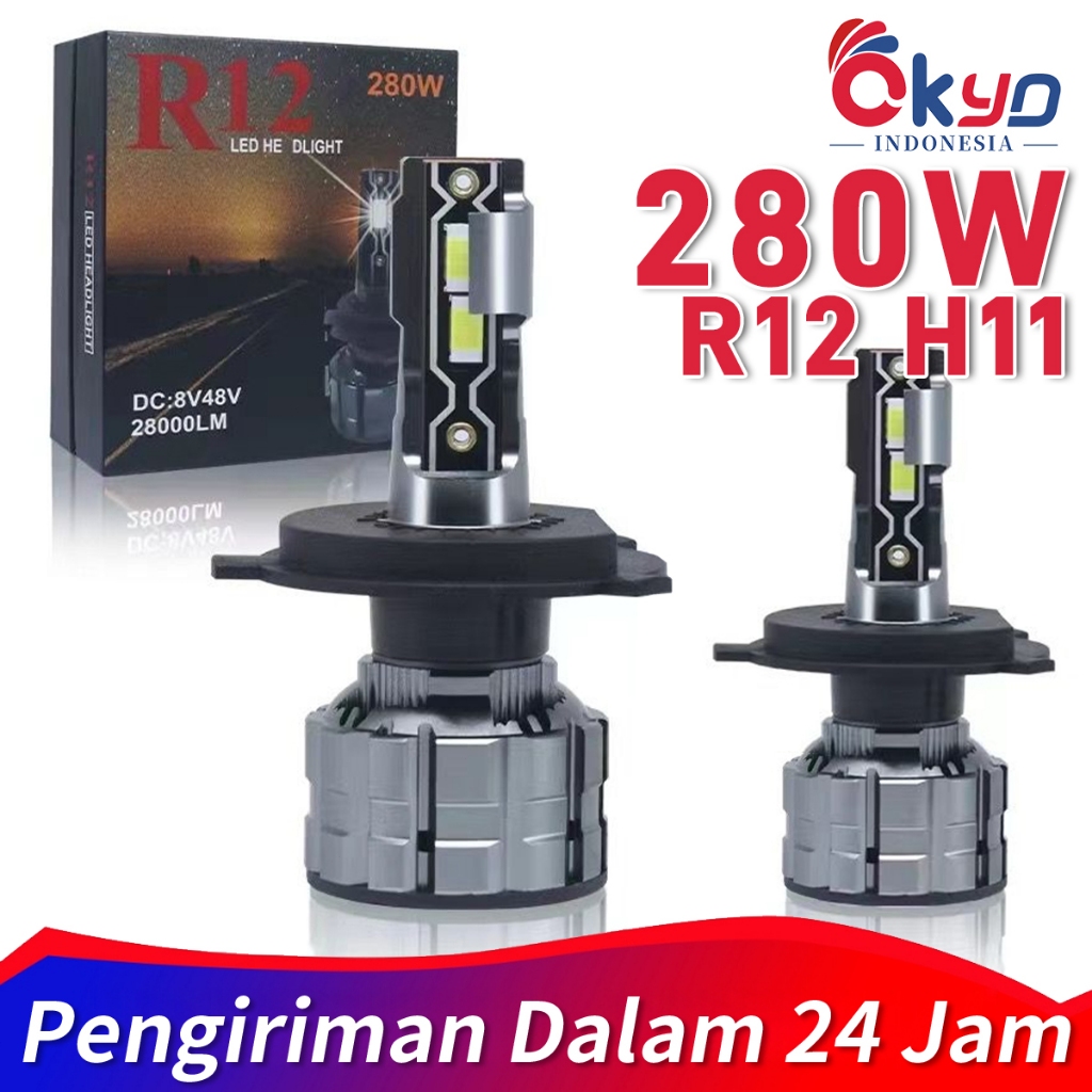 Jual Lampu Mobil R12 H11 Led High Power H11 6500K/SEPASANG LAMPU LED HEADLAMP MINI PROJECTOR H11 ...