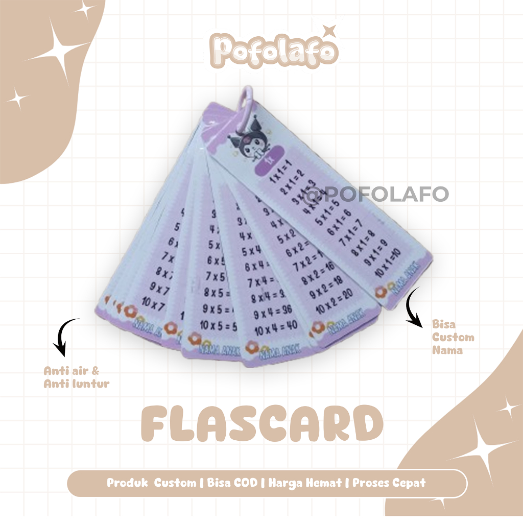 Jual FLASH CARD PERKALIAN PEMBAGIAN PENJUMLAHAN PENGURANGAN PREMIUM ...