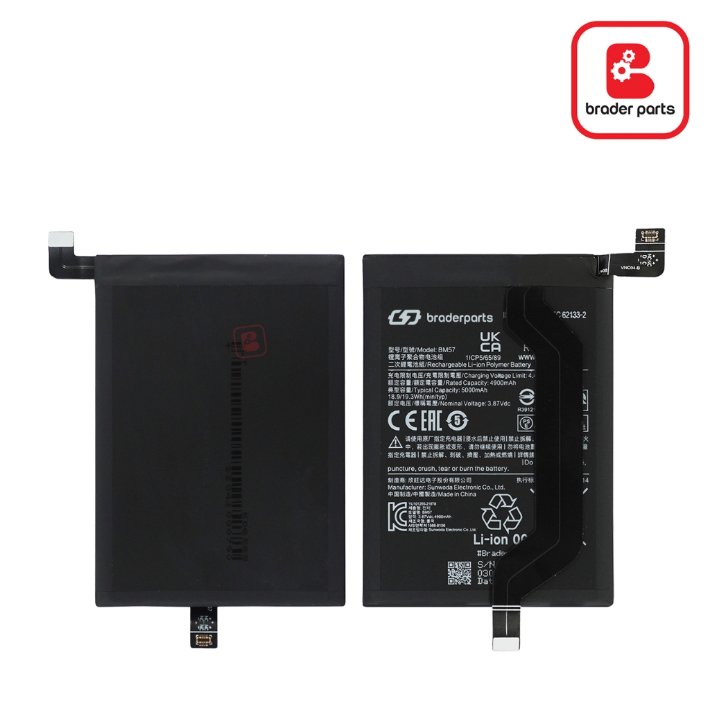 Jual BraderParts Baterai Battery BPBT-G02-000550 untuk Model R-Mi Note ...