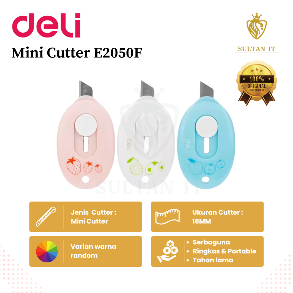 Jual Deli Cutter Deli Cutter Mini Color And Standart Original | Shopee ...