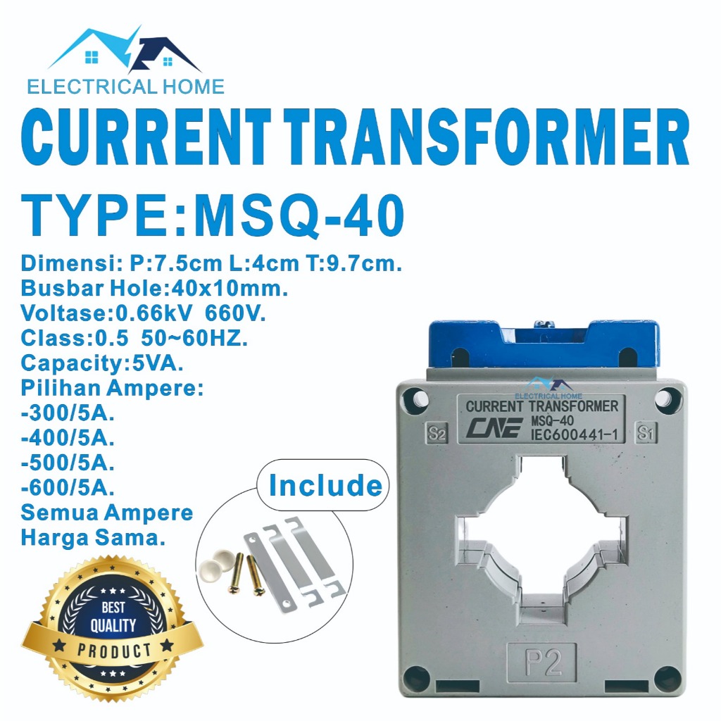 Jual Current Transformer CT MSQ-40 CT-300/5A-400/5-500/5A -600/5A | Shopee Indonesia
